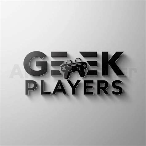 Logo Design For Geek Players Bold Text With Playful Player Symbols On Clear Background Ai Logo