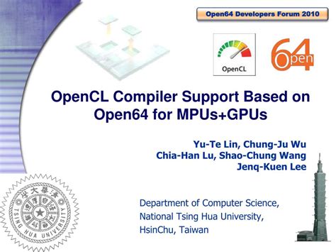 Ppt Opencl Compiler Support Based On Open64 For Mpusgpus Powerpoint