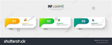 Three Steps Infographics Banner Design Template Stock Vector Royalty Free 2261533265
