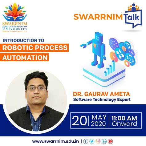 Swarrnim Startup And Innovation University On Linkedin Robotics Automation Processautomation