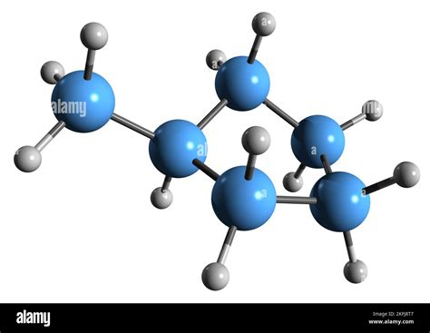 3d Image Of Methylcyclopentane Skeletal Formula Molecular Chemical Structure Of Organic