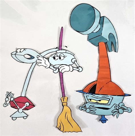 Jetsons Animation Production Cel 3 Robots From Wizard Of Oz Takeoff 1985 4842072614