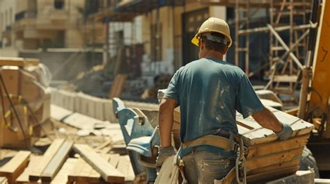 Premium Photo Laborer Loading And Unloading Materials At Construction Site