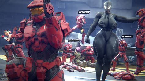 Rule 34 Admiring Alien Amazonian Ass Big Ass Big Breasts Big Female Breasts Dawkingz Doom Doom