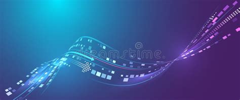 Abstract Business Analytics An Array Of Information In The Form Of Waves Stock Vector