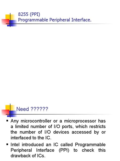 8255 Ppi Programmable Peripheral Interface Pdf Electrical Engineering Information Age