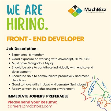 Machbizz Marketers Pvt Ltd On Linkedin Hiring Developerjobs