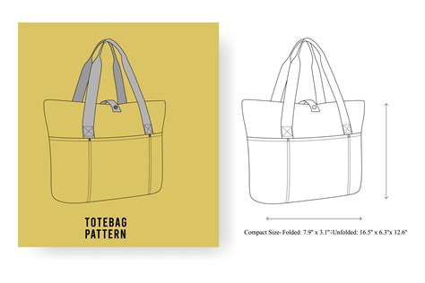 Women Tote Bag Tote Bag Pattern Template Graphic By Mdshahalamxy · Creative Fabrica