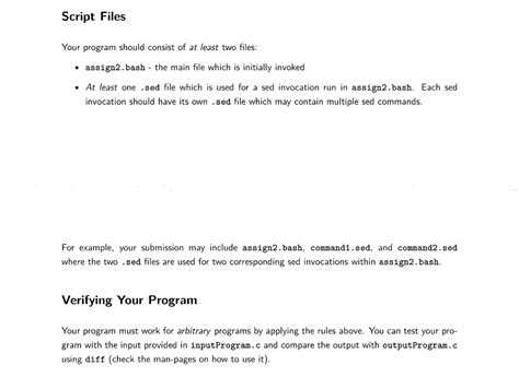 for this assignment you will use sed bash and some