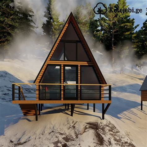 36 კვადრატული ხის სახლის პროექტი Kotejebi Ge