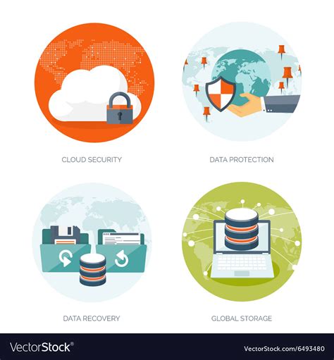 Flat Cloud Computing Royalty Free Vector Image