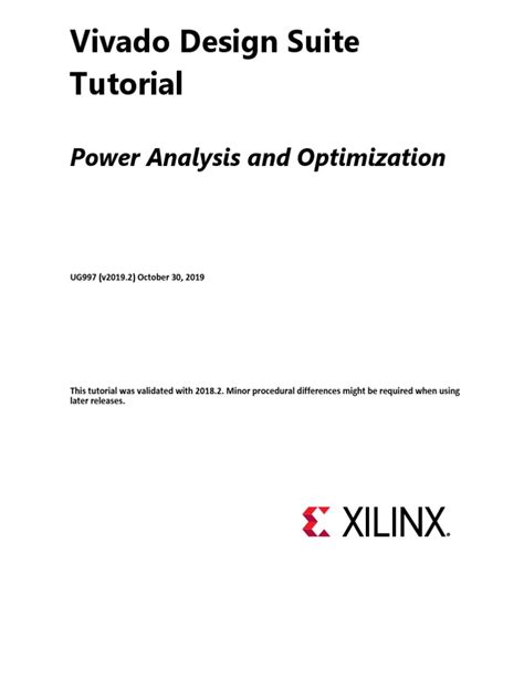 Vivado Power Analysis Optimization Tutorial Pdf Computer File