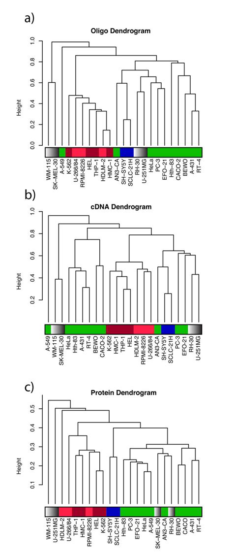 Dendrograms Of Hierarchical Clusterings Based On 1 Pearson Download Scientific Diagram