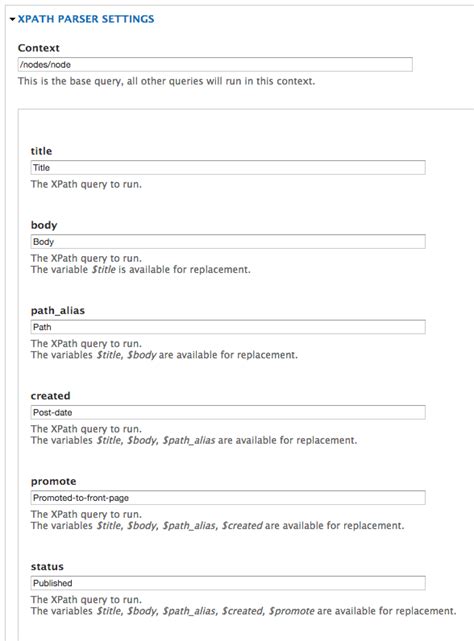Feeds Importing Published Status From Xml Using Xpath Parser Drupal