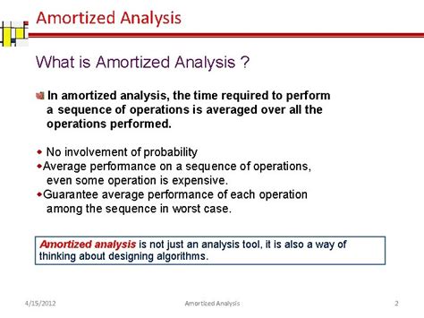 Amortized Analysis Chapter 17 Amortized Analysis What Is