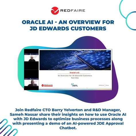 Redfaire International On Linkedin Check Out Our Latest Webinar About Oracle Ai And Jd Edwards