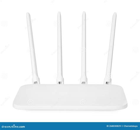 New Modern Wi Fi Router Isolated On White Stock Image Image Of Device Signal