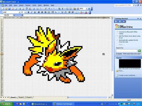 30 Geeky Artworks Created Using Microsoft Excel Hongkiat