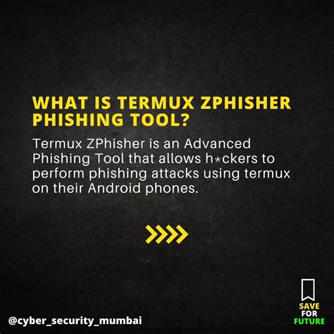 Cybersecuritymumbai 🇮🇳 📌 Save This Fast 📣 Advance Phishing Tool For Termux Zphisher📣 What