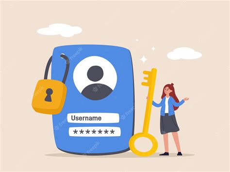 Premium Vector Online Authentication Concept Strong Password For