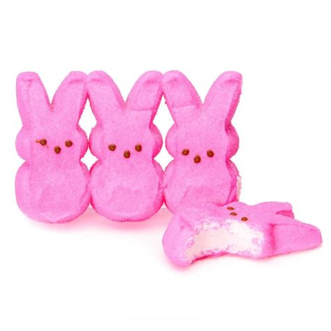Peeps Marshmallow Candy Bunnies Pink 12 Piece Pack Candy Warehouse