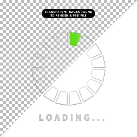 Premium Psd 3d Render Icon Loading Icon With 3d Render Style