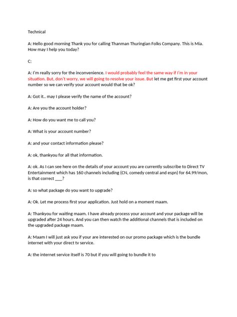 Mock Call Script Pdf