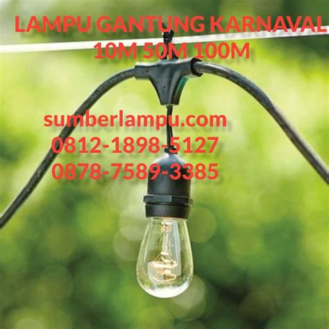 Jual Lampu Gantung Karnaval Outdoor 10M 50M 100M Sumber Lampu