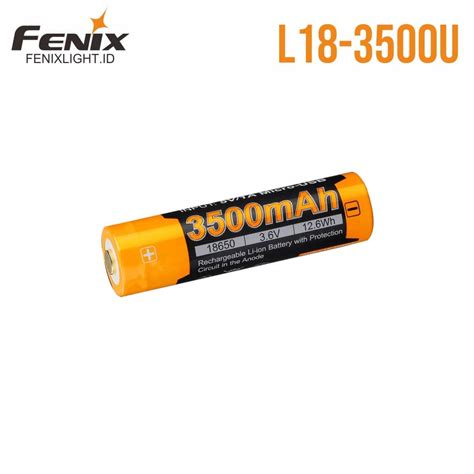 Jual Fenix ARB-L18-3500U Battery 18650 3500 mAh USB Rechargeable Harga ...