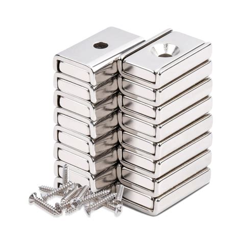 China Extra Strong Rectangular Single Countersunk Neodymium Pot Magnets
