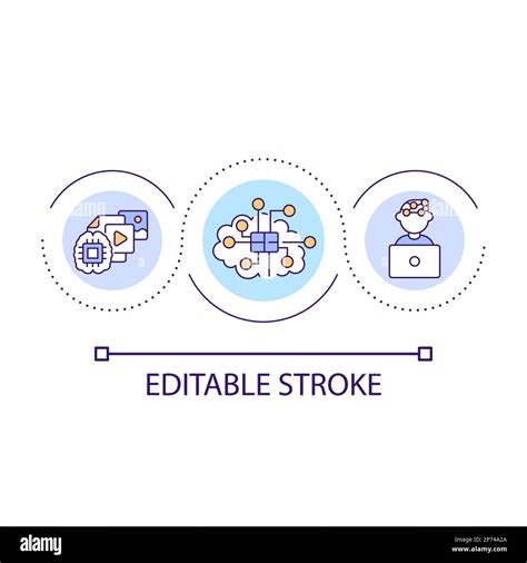 Brain Computer Interface Loop Concept Icon Stock Vector Image And Art Alamy