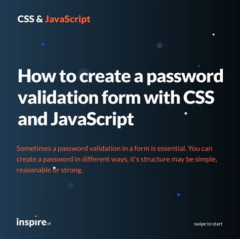 Inspire It Portugal No Linkedin Passwordvalidation Css Html Javascript Js Inspire