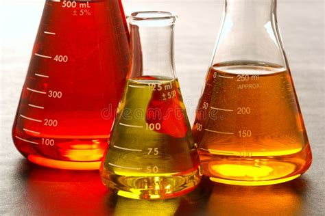 Erlenmeyer Flasks In Science Research Lab Stock Image Image Of Sample