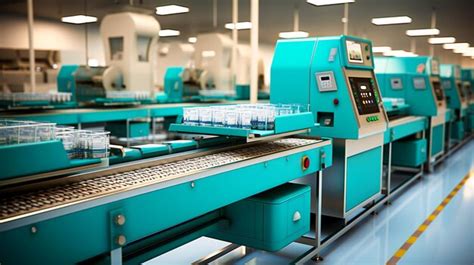 Premium Photo Automated Laboratory Equipment Handling Samples For High Throughput Screening In