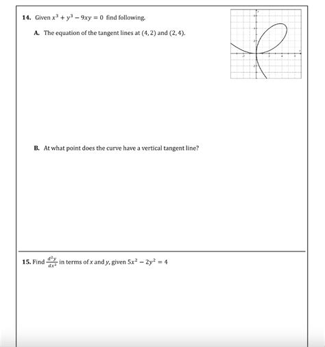 Solved Name 33 Implicit Differentiation Homework Date
