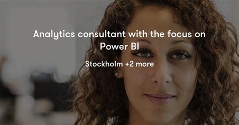 Analytics Consultant With The Focus On Power Bi Capgemini Sverige