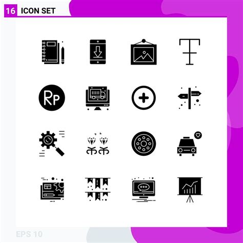 Set Of 16 Modern Ui Icons Symbols Signs For Indonesian Strike Download Format Wall Editable