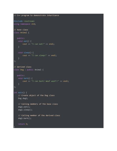 C Inheritance Example