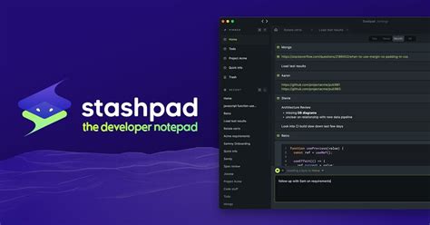 Stashpad A Notepad For Programmers Rnotion