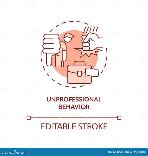 Unprofessional Behavior Terracotta Concept Icon Stock Vector Illustration Of Vector Corporate