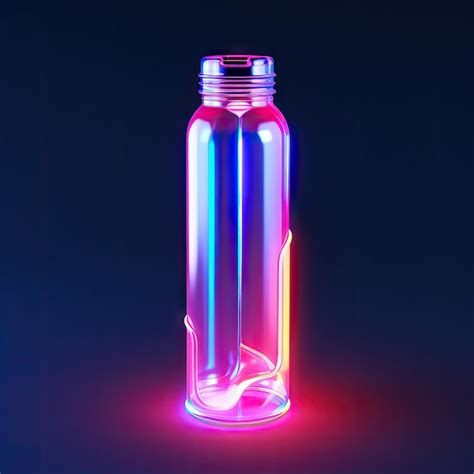 Premium Ai Image 3d Render Of A Concept Glowing Water Bottle