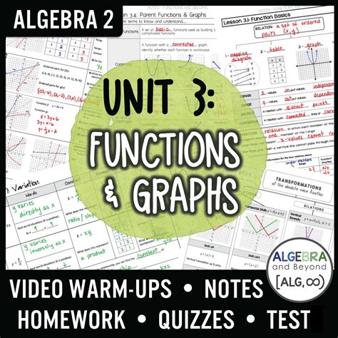 Unit 3 Functions And Graphs Algebra And Beyond