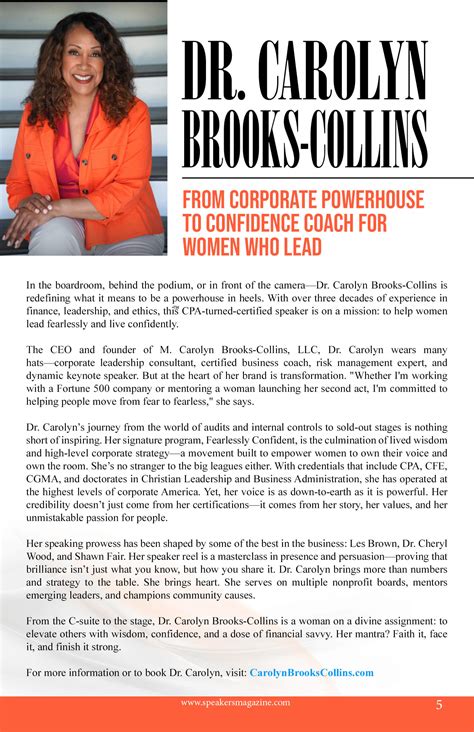Dr Carolyn Brooks Collins From Corporate Powerhouse To Confidence Coach For Women Who Lead