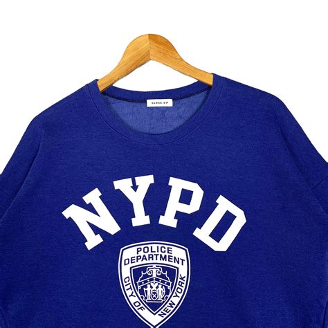 Vintage Close Up Nypd New York City Police Dept Sweatshirt Size L Etsy