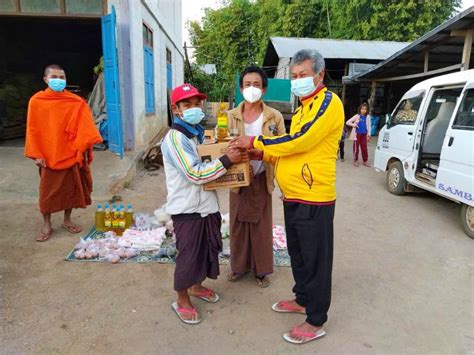 မိုးနဲမြို့ နားခံစံပြကျေးရွာ၌ Stay At Home ကာလအတွင်း အခြေခံစားသောက်ကုန်များ ထောက်ပံ့