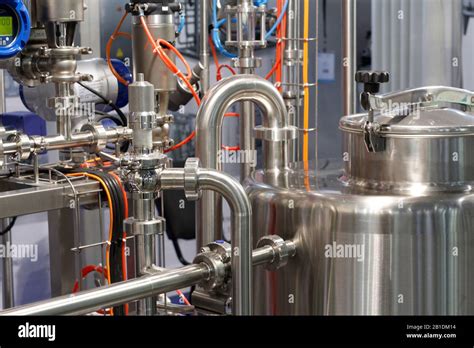 Technological Equipment At The Dairy Factory A Fragment Of A Plant For