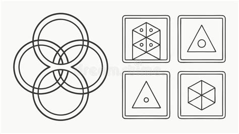 Interlocking Circles Design Geometric Pattern Abstract Background