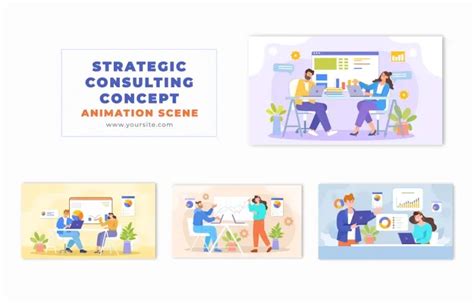 Flat Character Animation Scene Template Forbusiness Strategy After