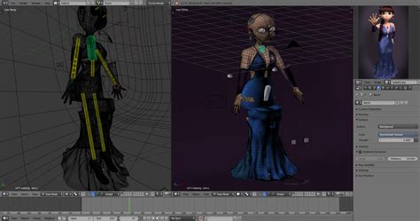 rigging long dress help animation and rigging blender artists community