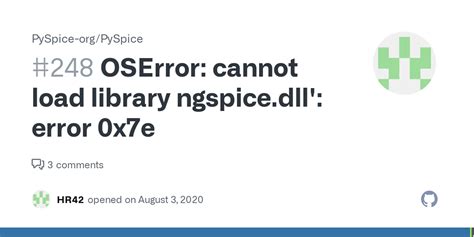 Oserror Cannot Load Library Ngspicedll Error 0x7e · Issue 248